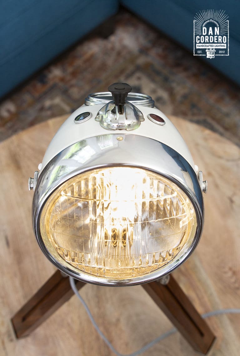 Motorcycle Headlight Table Lamp | Vintage Motorcycle Lamp