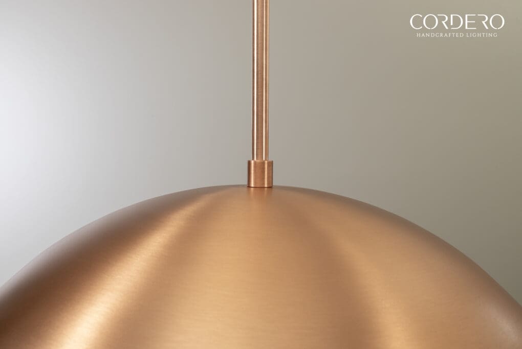 Copper Smooth Dome Pendant Light - Cordero Home & Lighting