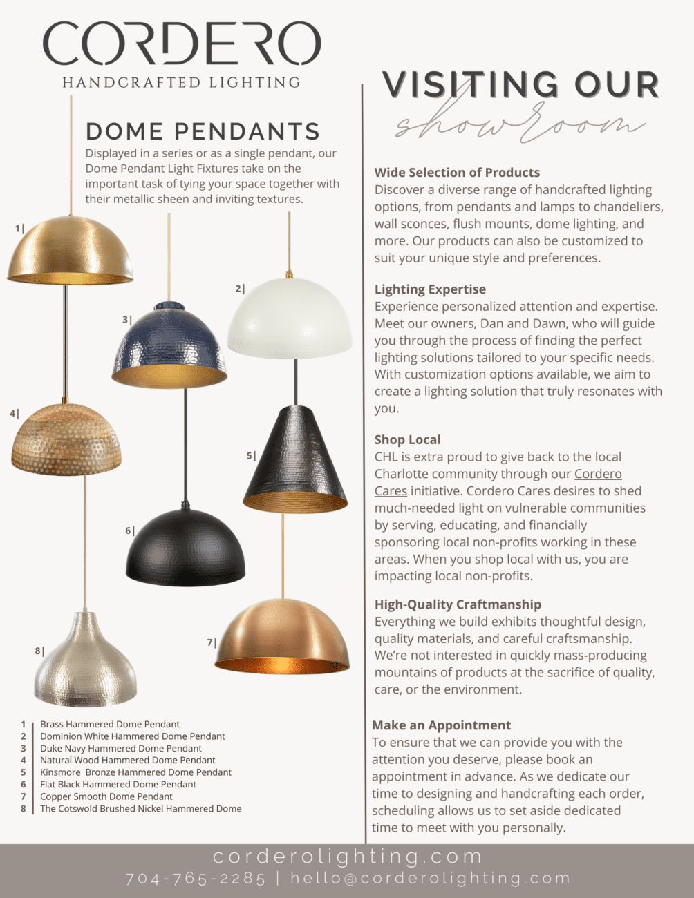 Lighting Solutions at The Cordero Handcrafted Lighting Showroom